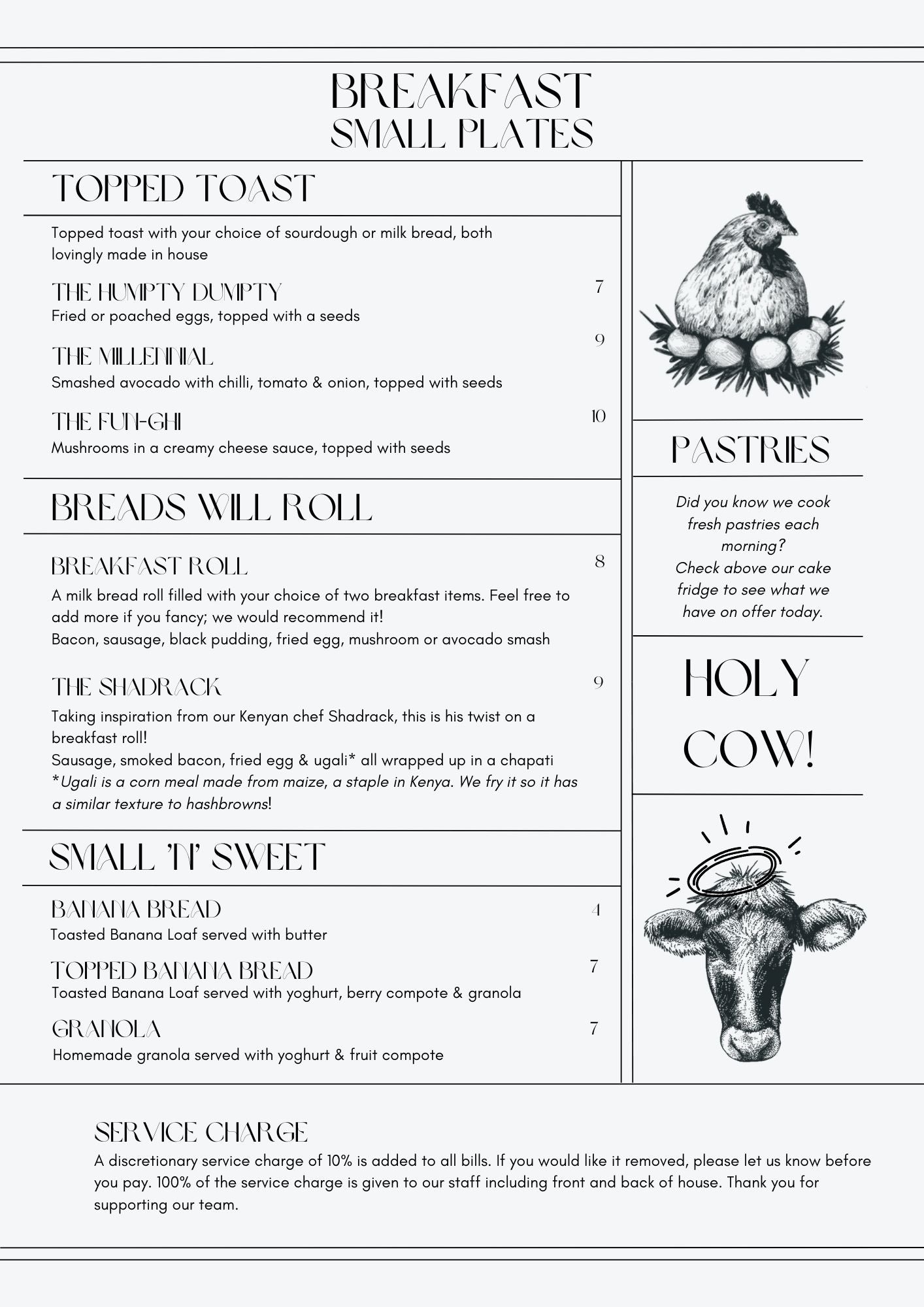 Bath Soft Cheese Café Food and Drinks Menu